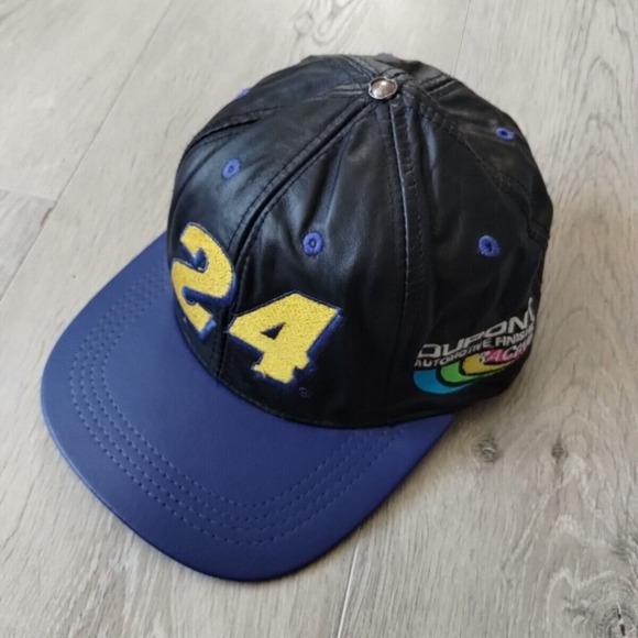 Chase | Accessories | Vintage Jeff Gordon Hat Leather Baseball Cap 24 ...